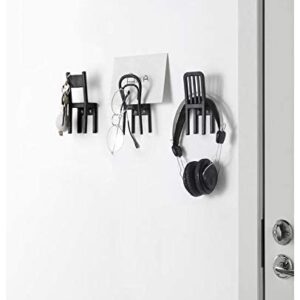 Ikea Fjantig Plastic Hook, Black, Pack of 3, Height 12 cm