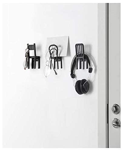 Ikea Fjantig Plastic Hook, Black, Pack of 3, Height 12 cm