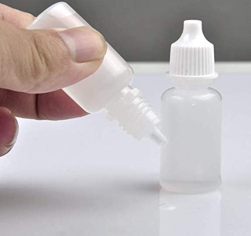 LASSUM 10PCS 15ml Empty Plastic Dropper Bottle Squeezable Eye Liquid Dropper Bottles Small Dropper