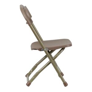 Flash Furniture 2 Pk. Kids Brown Plastic Folding Chair