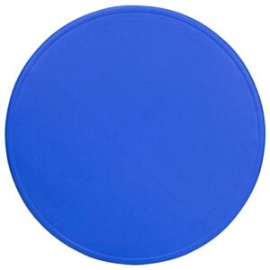 EMMA + OLIVER 45" Round Blue Plastic Height Adjustable Activity Table