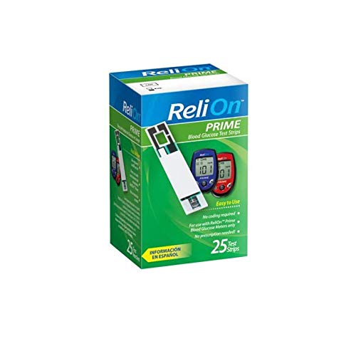 ReliOn 30G Ultra-Thin Lancets, 100-ct | ReliOn Prime Blood Glucose Test Strips, 25-ct | Bundled Set