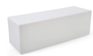 displays2go backlit benches with color changing lights – white (fdled47bst)