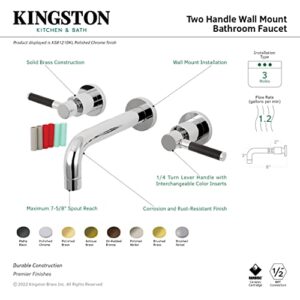 Kingston Brass KS8123DKL Concord 2-Handle Wall Mount Bathroom Faucet, Antique Brass