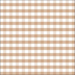 Havercamp Khaki and White Plaid Table Cover |1 Pack | 54" x 108" | Classic Plaid Collection | Great for Picnic, Barbecue, Cookout, Lumberjack Theme, Playground