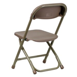 Flash Furniture 2 Pk. Kids Brown Plastic Folding Chair