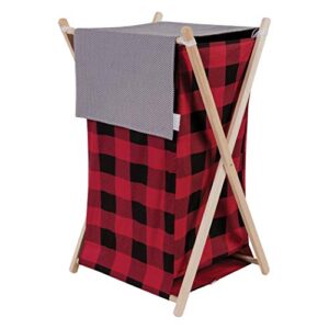 trend lab red and black buffalo check hamper sets, multi