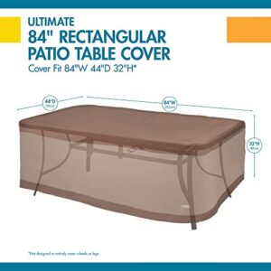 Duck Covers Ultimate Waterproof 84 Inch Rectangular Patio Table Cover, Outdoor Table Cover