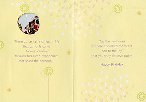 Designer Greetings for Someone Special Sequin Filled Die Cut Window Age 70 / 70th Birthday Card