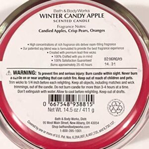 Bath & Body Works 3-Wick WINTER CANDY APPLE Scented Candle (Winter 2018)