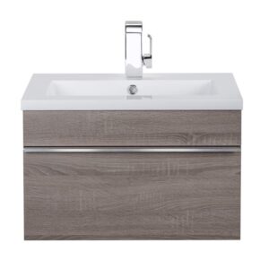 Cutler Kitchen and Bath Arlie 24 inch Wall Mounted Bathroom Vanity with Sink, Cultured Marble Top - Bathroom Sink Vanity with Multiple Soft Close Storage Drawers, Dorato