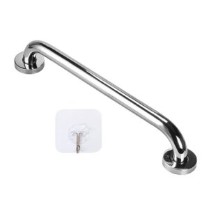 16 inch stainless steel shower grab bar, zuext chrome shower handle, bathroom balance bar, safety hand rail support bar for handicap elderly injury, senior assist bath tub wall concealed mount handle