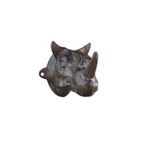 tg,llc treasure gurus metal wall mount rhino head single hook keyring coat hat holder