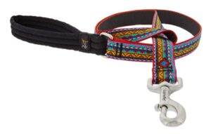 lupine dog leash 1" wide el paso design 6-foot long with padded handle