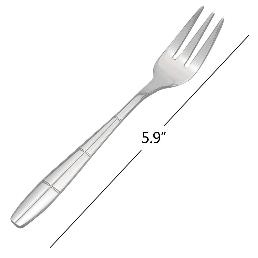 Eagrye 12-Piece Stainless Steel Tasting Fork/ 3-Tine for Dessert, Appetizer