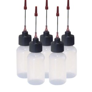 Liberty Products 5-1oz Plastic Squeeze Bottles 1.5" Stainless Applicators