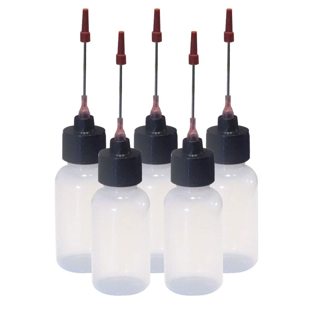 Liberty Products 5-1oz Plastic Squeeze Bottles 1.5" Stainless Applicators