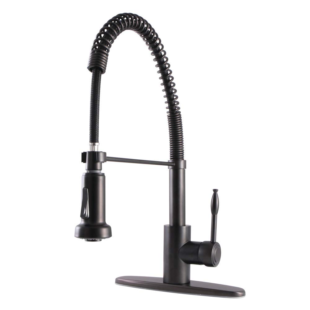 Kingston Brass GSY8885NKL Nustudio Pre-Rinse Kitchen Faucet, Oil Rubbed Bronze