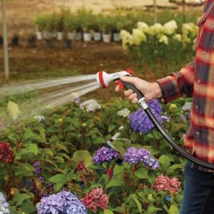 Gilmour Pro Heavy Duty Garden Hose Nozzle with 5 Adjustable Spray Patterns, Water Hose Nozzle for Watering Garden or Lawn, Silver