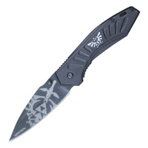 wartech pwt313 thumb open spring assisted twilight princess replica handle pocket knives (pwt313bk)