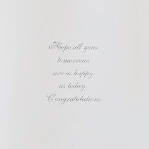 A Wedding Wish - Jewish Greeting Card for Bride and Groom -"Hope all your tomorrows are as happy as today - Congratulations"