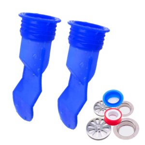 shower floor drain backflow preventer, waterless trap seal, one way drain valve sewer core (1.28-1.58 inch, blue)