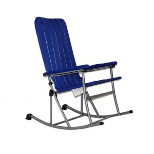 eez rv products premium patio/outdoor folding rocking chair - blue