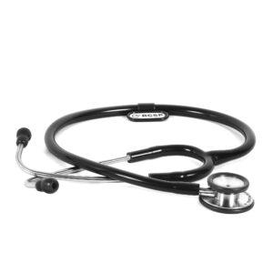 rcsp aluminium dual head stethoscope for doctors and medical students | light weight chest piece with flexible latex free tube & soft sealing ear knobs