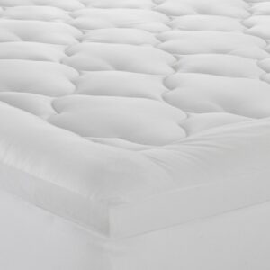 Ella Jayne Lofty 100% Cotton Plush Gel Fiber Filled Mattress Topper - Queen