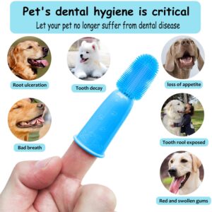 PenVinoo Pet Dog Soft Toothbrush Dog Toothbrush Finger Toothbrush pet Toothbrush Small to Large Dogs