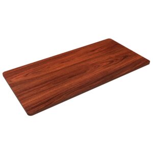 flexispot whole piece 48"x30" desktop 1" thickness height adjustable desk rectangular tabletop mahogany board (48inch mahogany top)