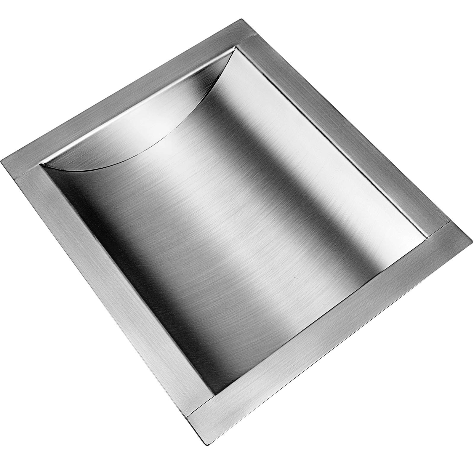 Mophorn 304 Stainless Steel Drop-in Deal Tray 12" Deep x 10" Wide x 1.6" High Brushed Finish for Cash Register Window