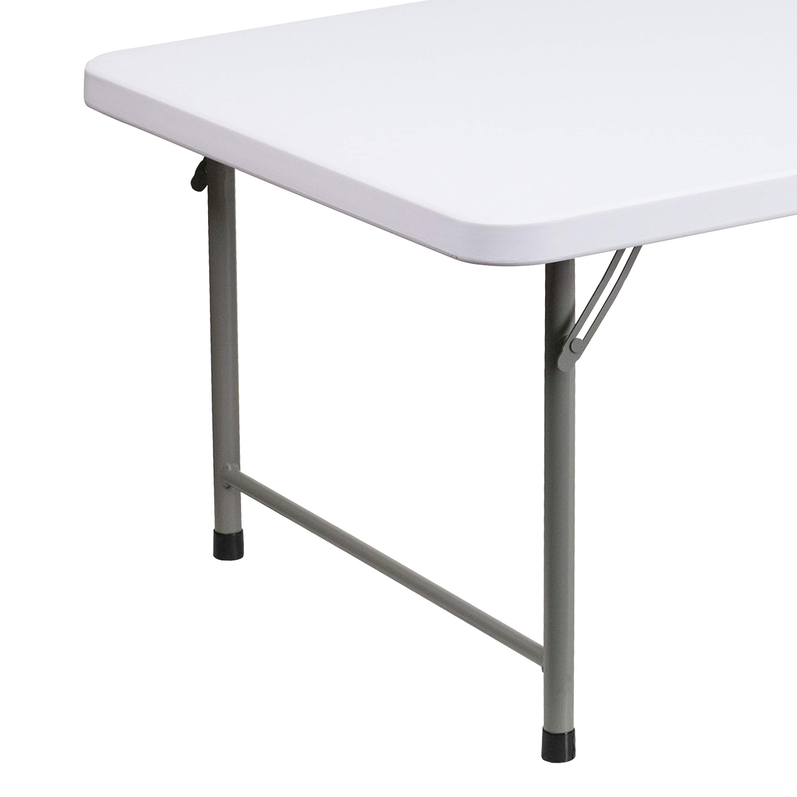 EMMA + OLIVER 4.93-Foot Kid's Granite White Plastic Folding Activity Table - Play Table