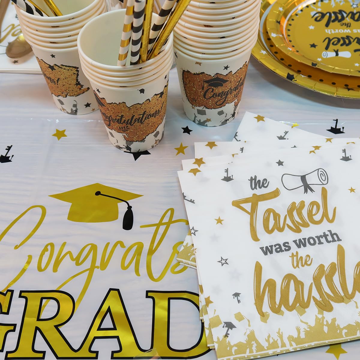 2025 Graduation Party Decorations - Graduation Decorations Class of 2025, Graduation Party Supplies. Graduation Plates and Napkins 2025 for 24 Guests