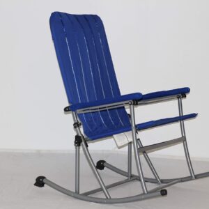 EEZ RV Products Premium Patio/Outdoor Folding Rocking Chair - Blue