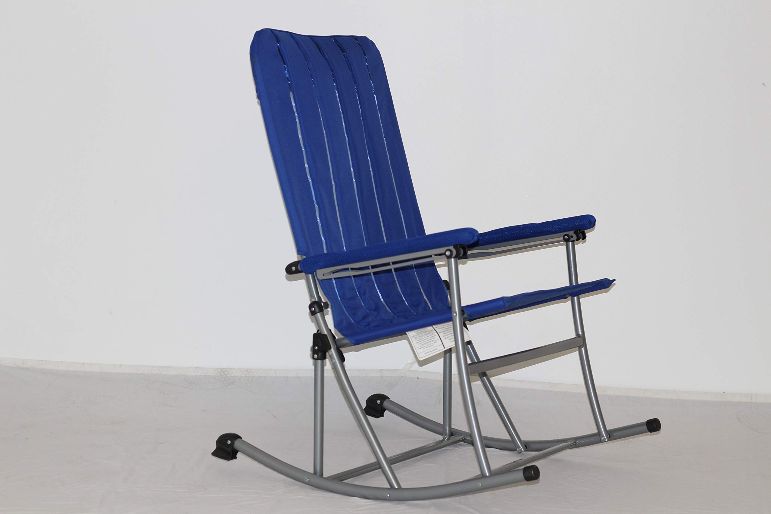 EEZ RV Products Premium Patio/Outdoor Folding Rocking Chair - Blue