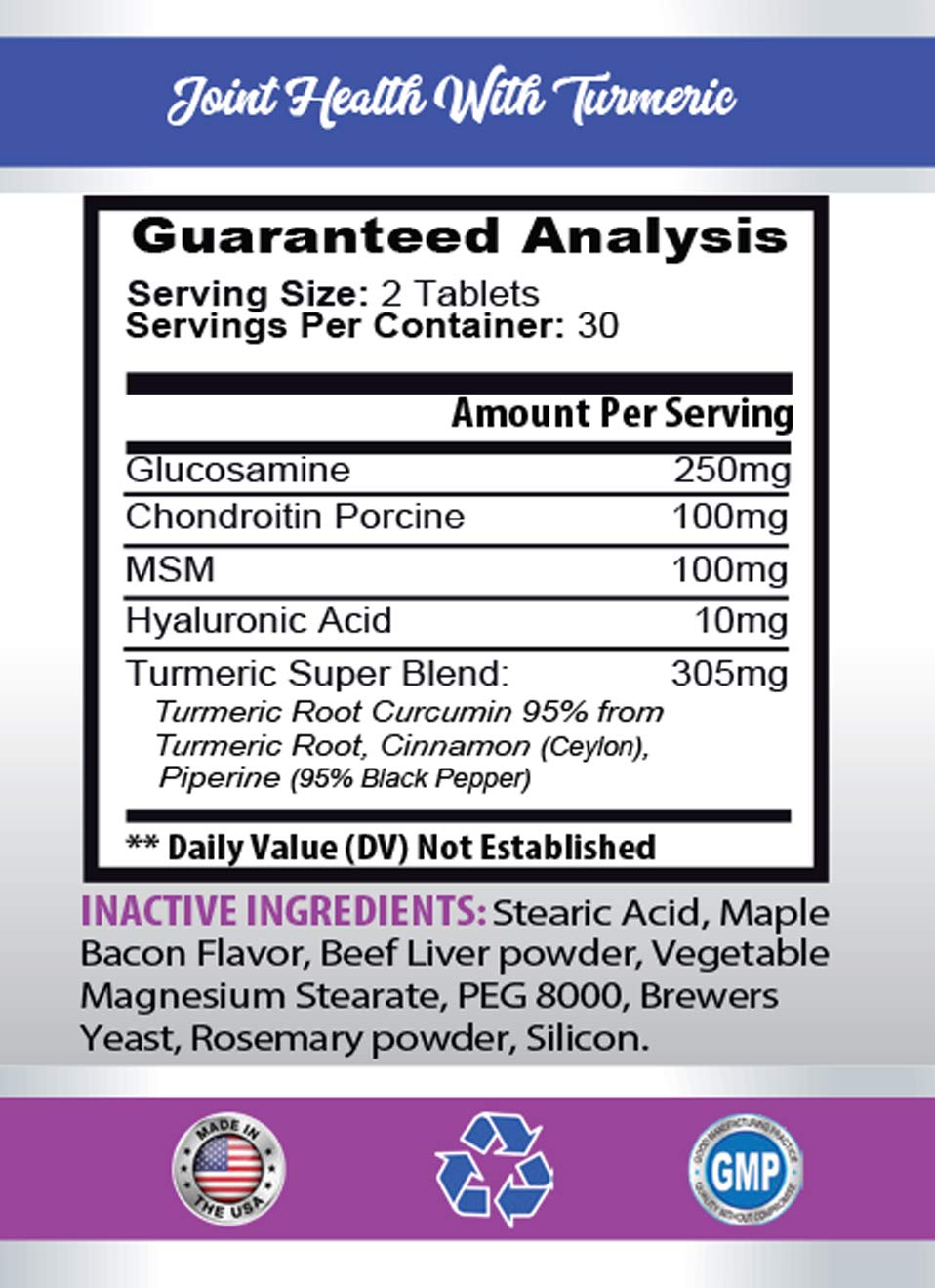 PET SUPPLEMENTS & NUTRITION LLC Joint Care for Cats - Cats Joint Health with Turmeric - MSM - Natural Support for Hip and Joints - glucosamine chondroitin Dogs and Cats - 1 Bottle (60 Tablets)