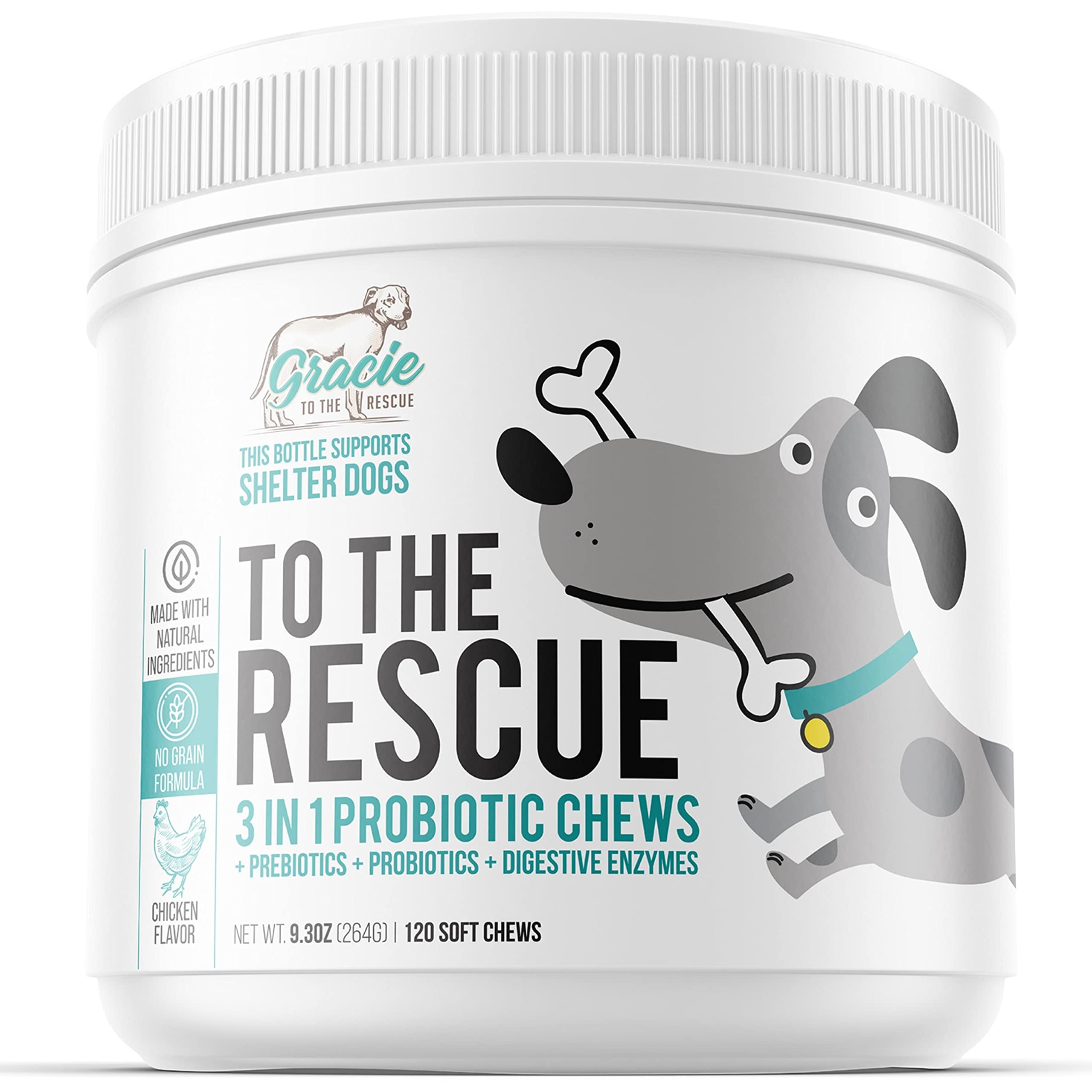 Probiotic Chews for Dogs, Support Digestive Health, Dog Probiotics and Digestive Enzymes, Dog Probiotic Chews, Probiotic Dogs, Puppy Probiotic, Pet Probiotics for Dogs - 120 Soft Chews