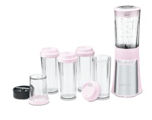 cuisinart cpb-300pk smartpower 15-piece compact portable blending/chopping system, pink (renewed)