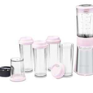 Cuisinart CPB-300PK SmartPower 15-Piece Compact Portable Blending/Chopping System, Pink (Renewed)