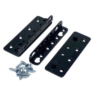 set of 4 - no mortise bed frame brackets - connects headboard & footboard to side rails - screws & instructions included