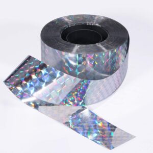 Chinco 2 Rolls Bird Reflective Tape, 262.47 ft x 0.94 in Per Roll Double Sided Bird Tape for Outside, Garden, Farm, Orchard or Courtyard