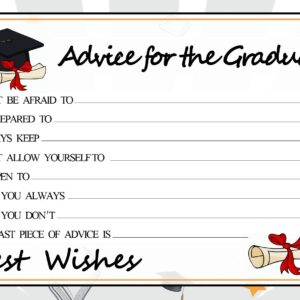 Graduation Wish Cards - 50PCs High School or College Graduation Advice Cards Supplies 2024 Decorations Grad Celebration Party Supplies for High School/College/Senior School