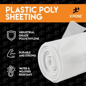 Clear Poly Sheeting - Heavy Duty, 6 Mil Thick Plastic Tarp – Waterproof Vapor and Dust Protective Equipment Cover, Construction and Industrial Use (10' x 100')