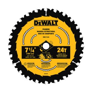 dewalt circular saw blade, 7 1/4 inch, 24 tooth, wood cutting (dwa171424b10), 10 count (pack of 1)