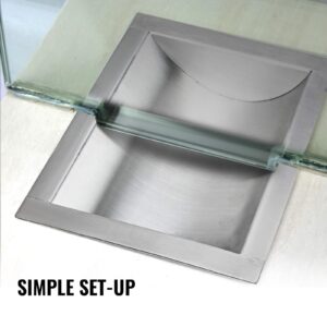 Mophorn 304 Stainless Steel Drop-in Deal Tray 12" Deep x 10" Wide x 1.6" High Brushed Finish for Cash Register Window