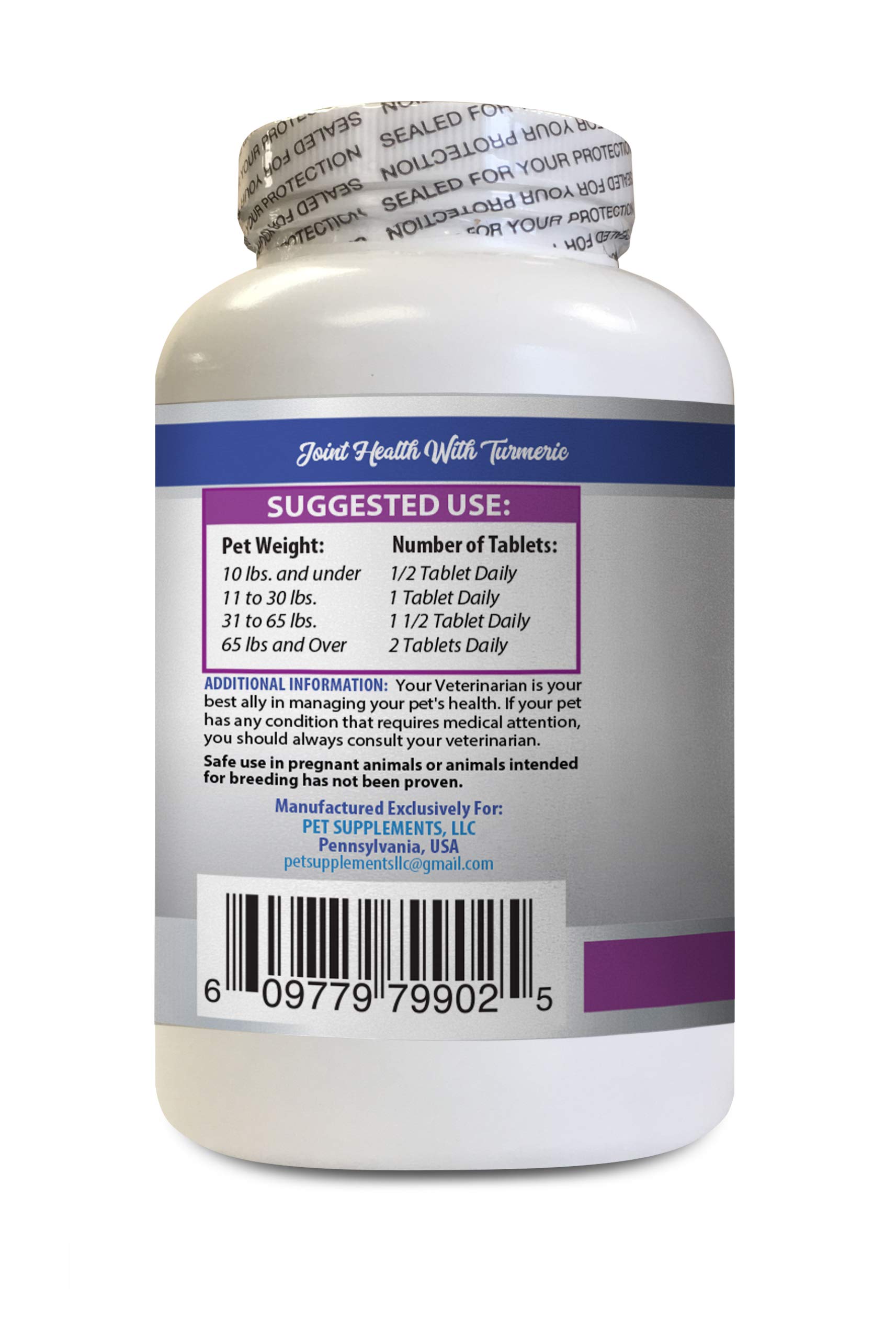 PET SUPPLEMENTS & NUTRITION LLC cat Joint Supplement - Cats Joint Health with Turmeric - MSM - Natural Support for Hip and Joints - condroitina glucosamina msm for Cats - 2 Bottles (120 Tablets)