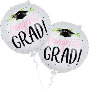 katchon, big congrats grad balloons - 18 inch | graduation balloon, congratulations balloons for graduation decorations class of 2024 | pink graduation balloons 2024, graduation party decorations 2024