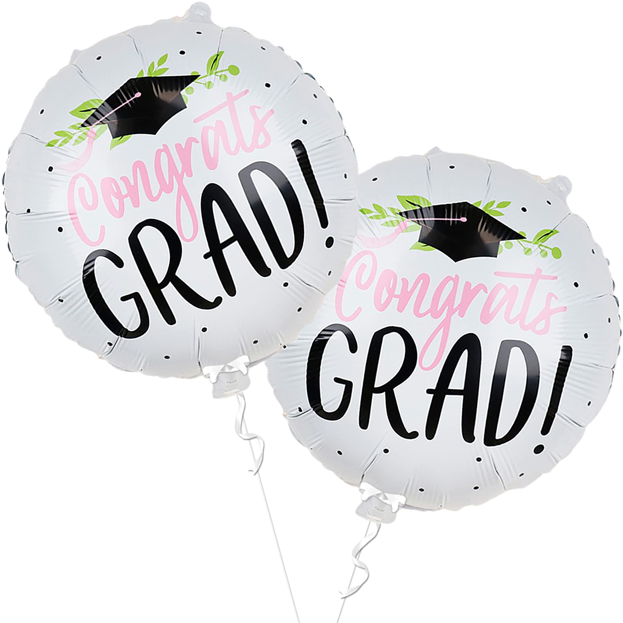 KatchOn, Big Congrats Grad Balloons - 18 Inch | Graduation Balloon, Congratulations Balloons for Graduation Decorations Class of 2024 | Pink Graduation Balloons 2024, Graduation Party Decorations 2024