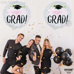 KatchOn, Big Congrats Grad Balloons - 18 Inch | Graduation Balloon, Congratulations Balloons for Graduation Decorations Class of 2024 | Pink Graduation Balloons 2024, Graduation Party Decorations 2024